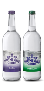Glass Bottled Water - Highland Spring